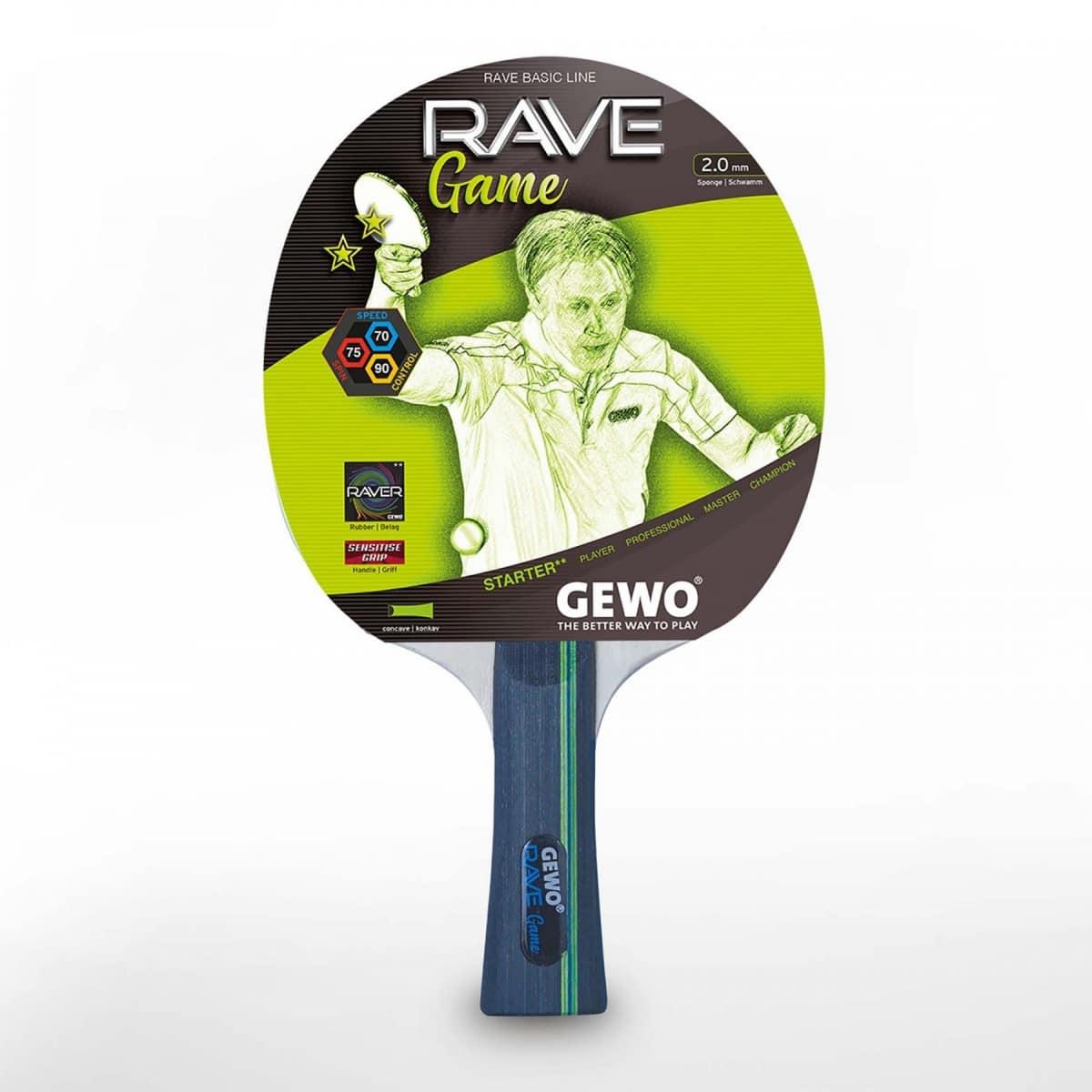 Gewo CS Bat Rave Game Table Tennis Bat - Just Rackets