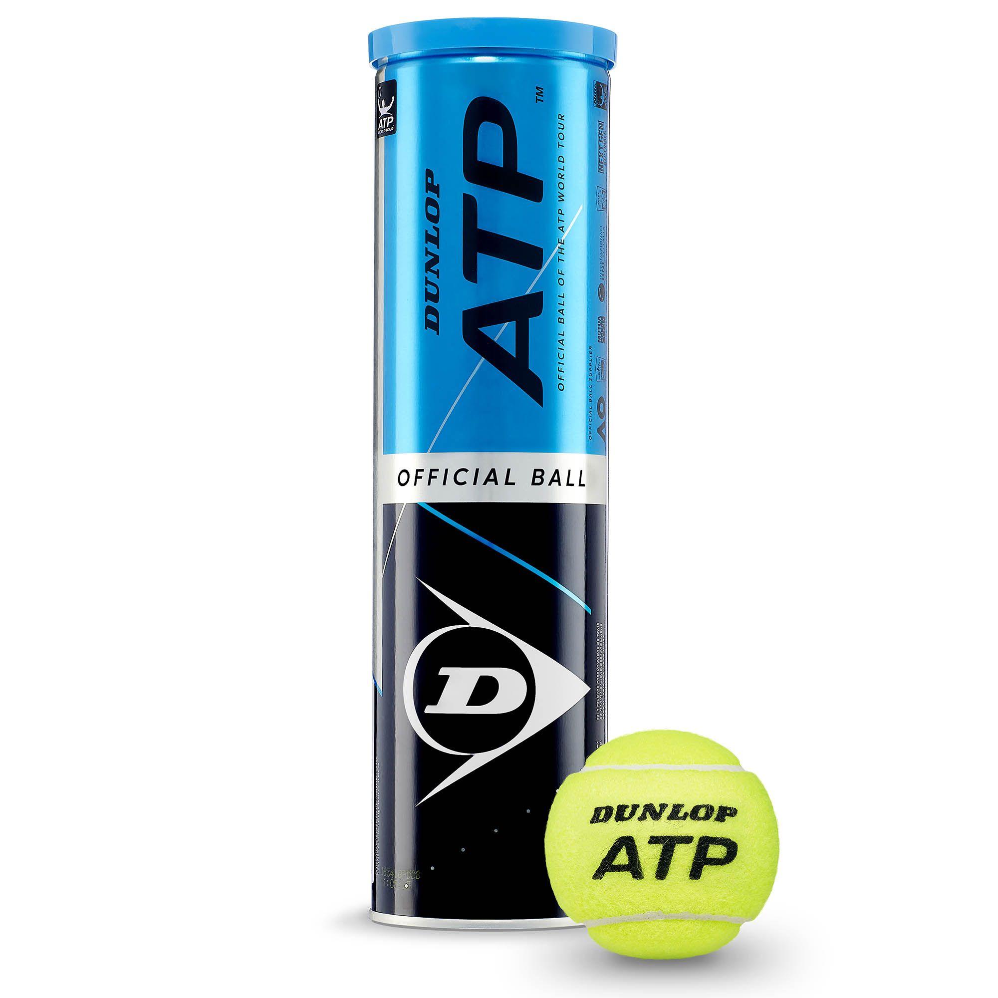 Dunlop Official ATP Tennis Balls (4 Ball Can) - 6 Dozen - Just Rackets