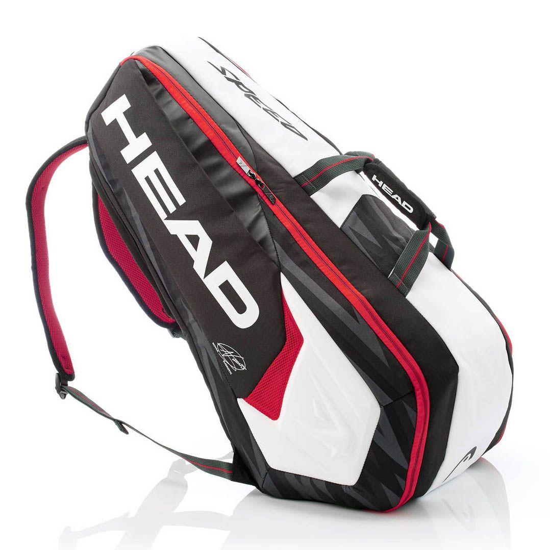 Tennis Bag HEAD Djokovic 12R Monstercombi Black White - Just Rackets
